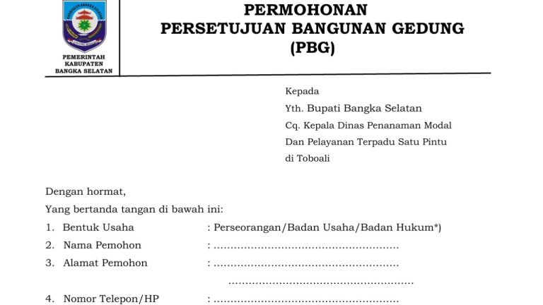 5 Contoh Surat PBG Terlengkap dan Link Download