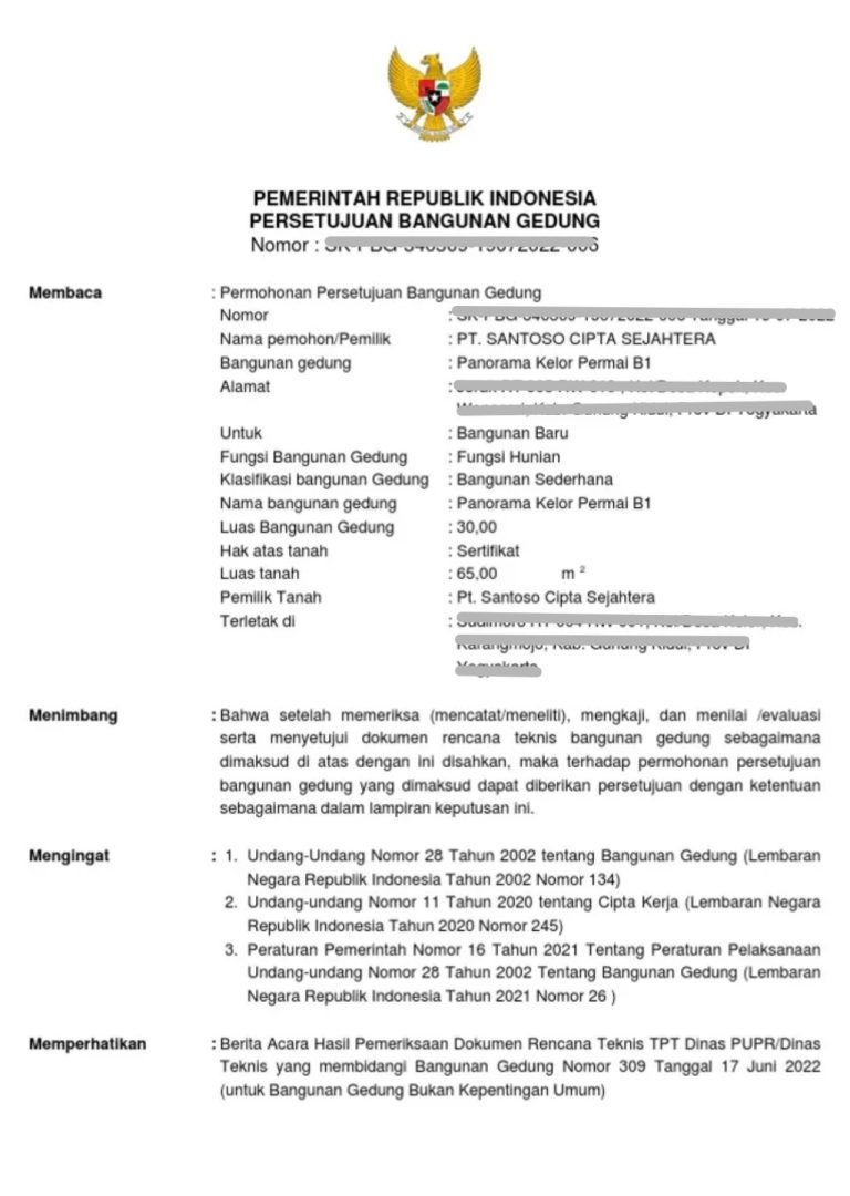 5 Perbedaan PBG dan SLF Beserta Contohnya yang Sudah Jadi