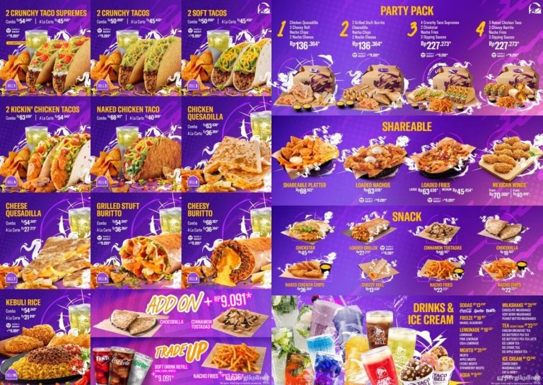 Menu Taco Bell Indonesia Terlengkap dan Harganya Tahun 2025