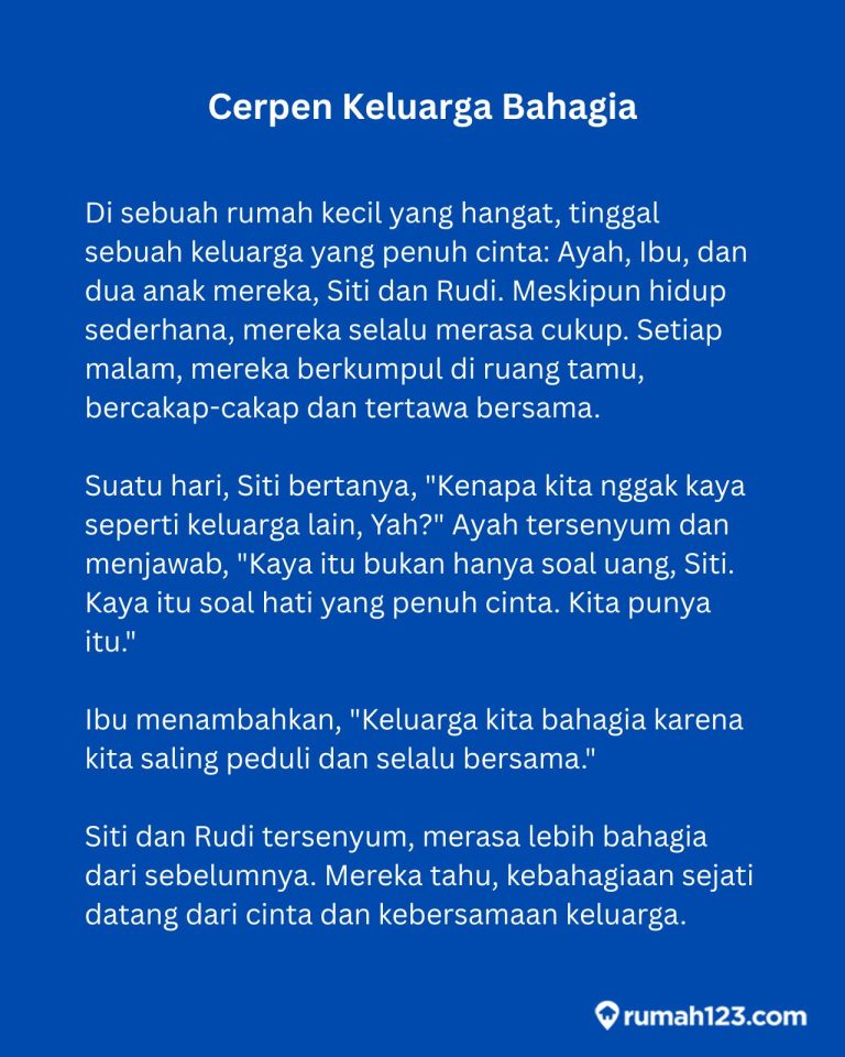 5 Cerpen Keluarga yang Mengandung Pesan Moral