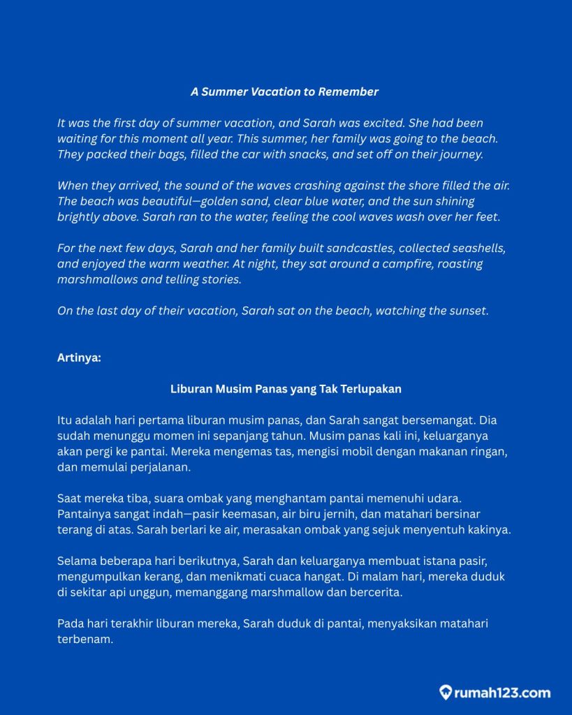 5 Contoh Cerpen Bahasa Inggris Singkat dalam Berbagai Tema