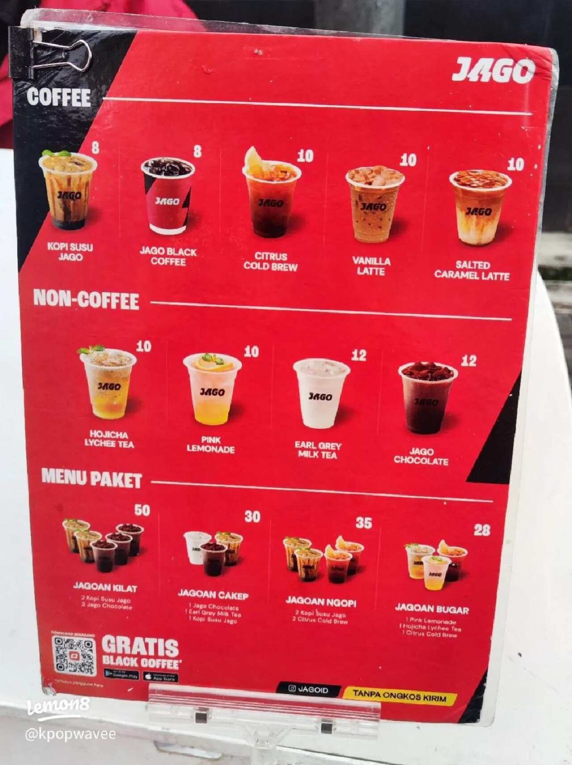 Daftar Menu Kopi Jago Keliling dan Harga Terbaru 2025