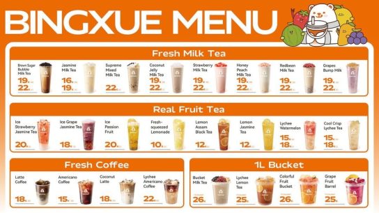 Daftar Menu Bingxue Terbaru dan Harganya