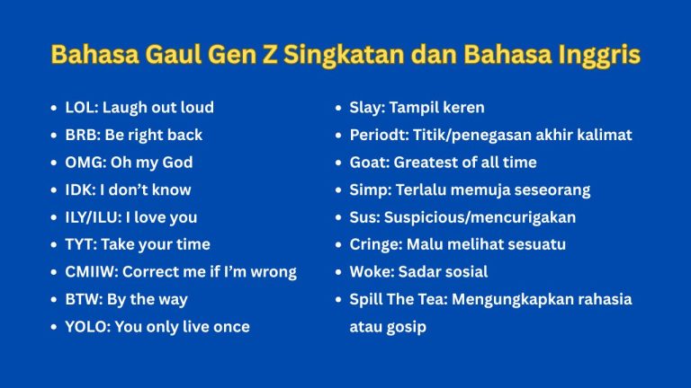 120+ Bahasa Gaul Gen Z beserta Artinya, Sudah Tahu?