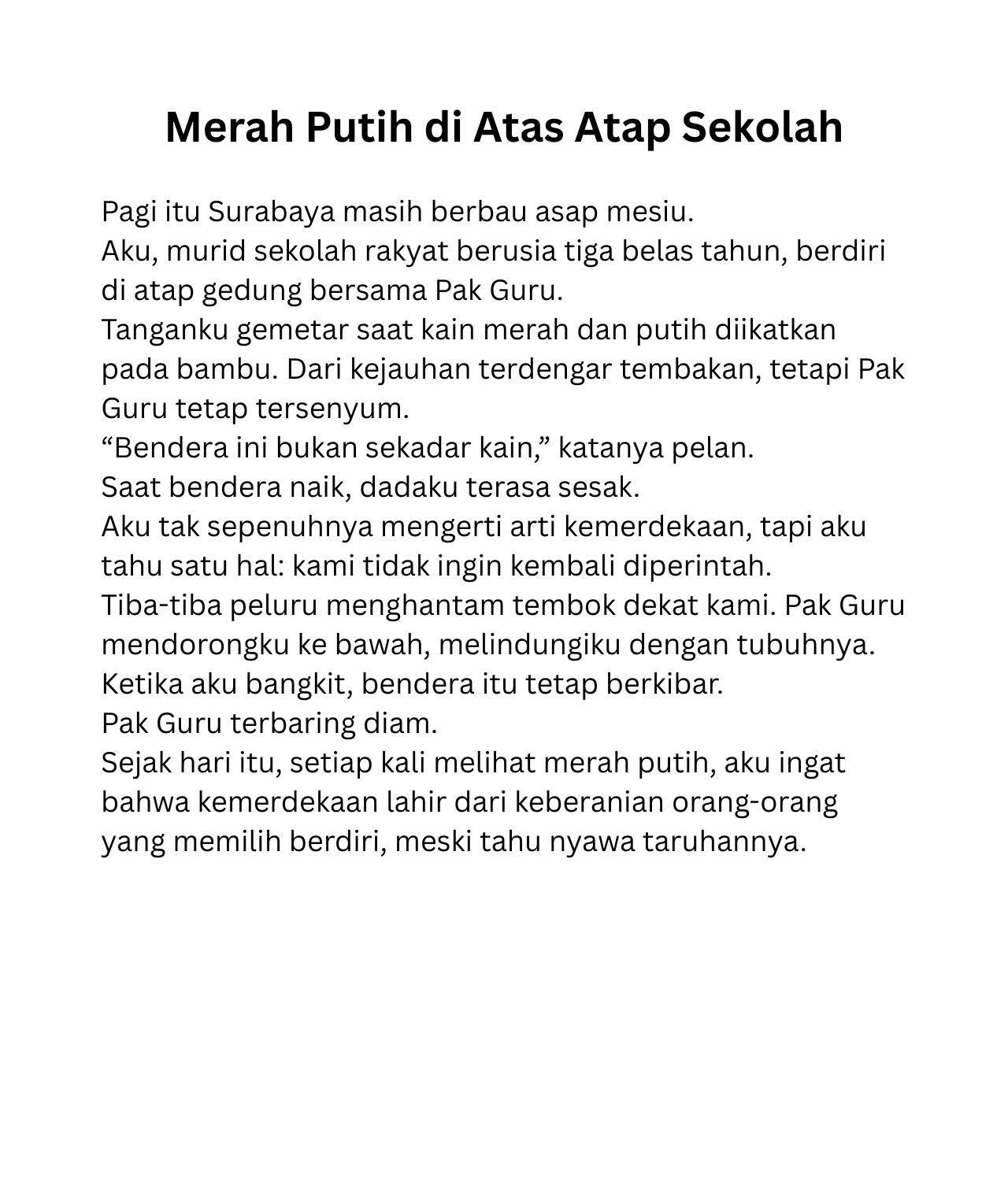5 Contoh Cerpen Sejarah Indonesia, Singkat dan Menarik